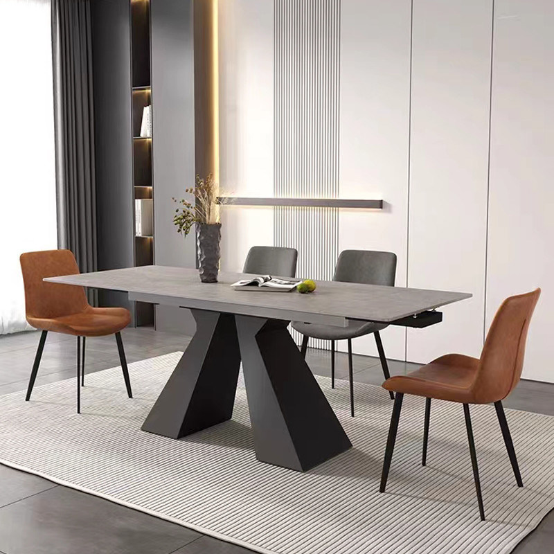 Italian Luxury Extendable Dining Table Ceramic Dining Table With Steel ...